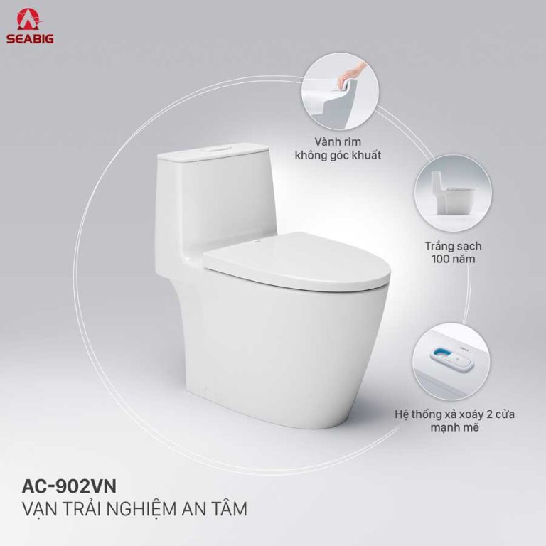 Bồn cầu Inax 1 khối AC-902VN: Một khối gọn gàng, trải nghiệm an tâm ...